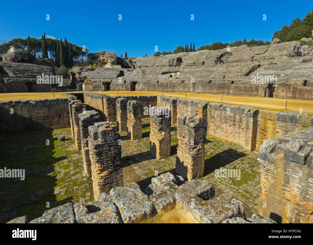 Roman city of Italica, near Santiponce, Seville Province, Andalusia ...