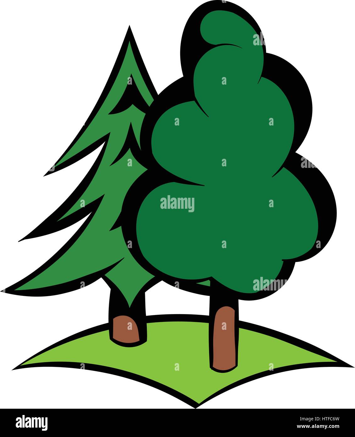 Scenery beautiful lush forest Cut Out Stock Images & Pictures - Alamy