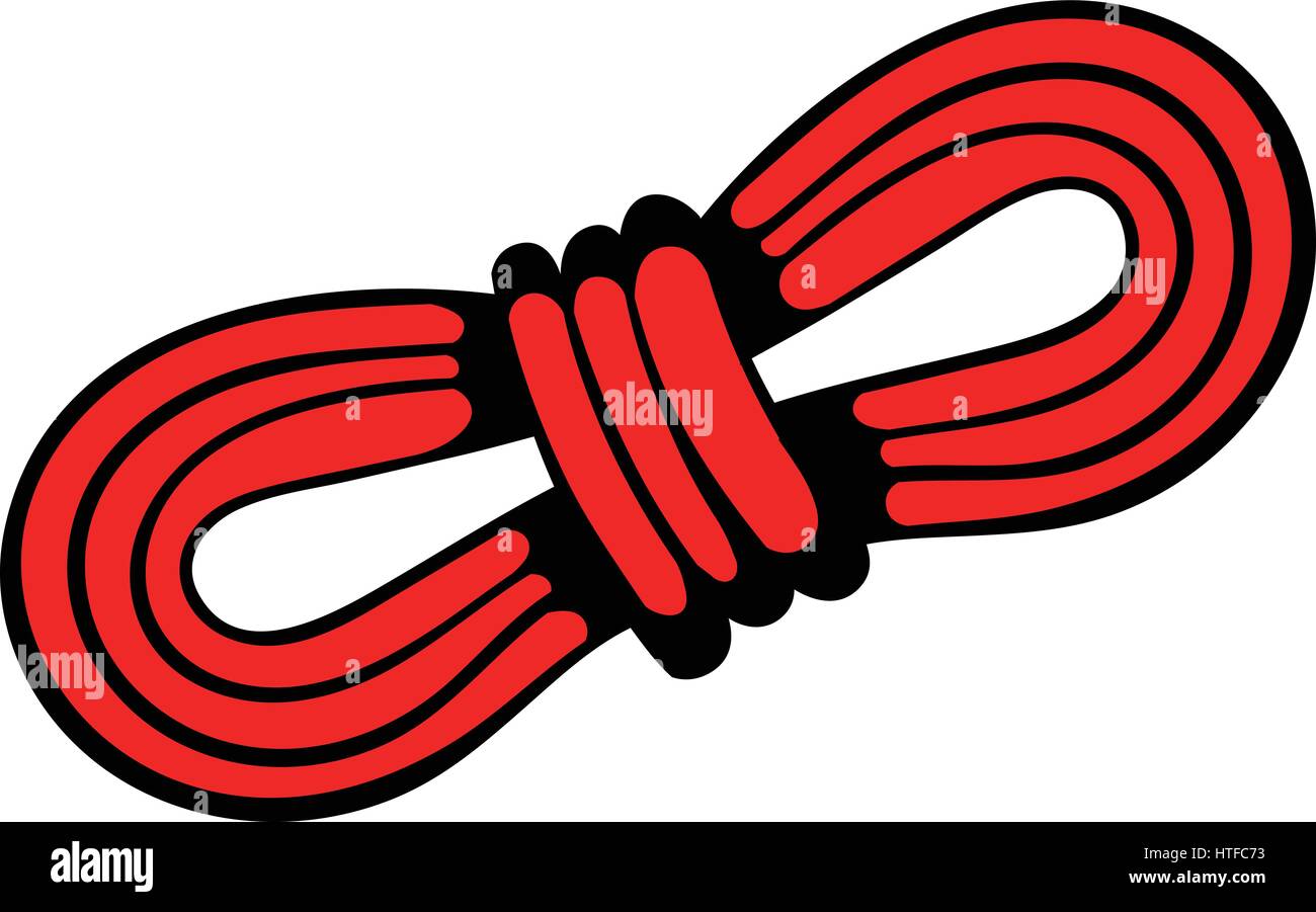 Red rope and carabiners icon, in icon cartoon Stock Vector Image & Art ...