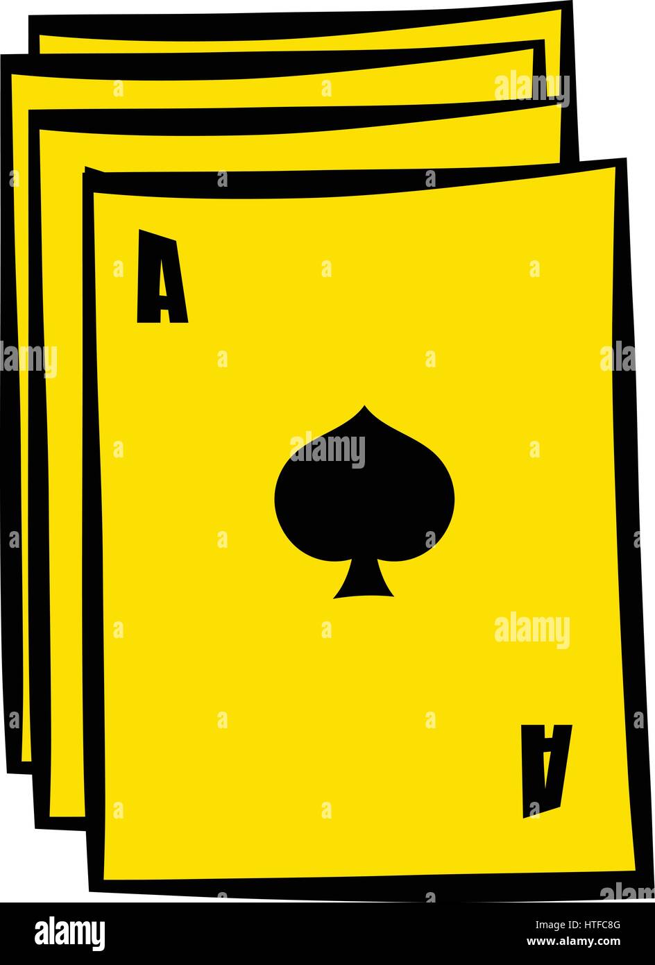 Ace of spades playing card icon in icon cartoon Stock Vector Image ...