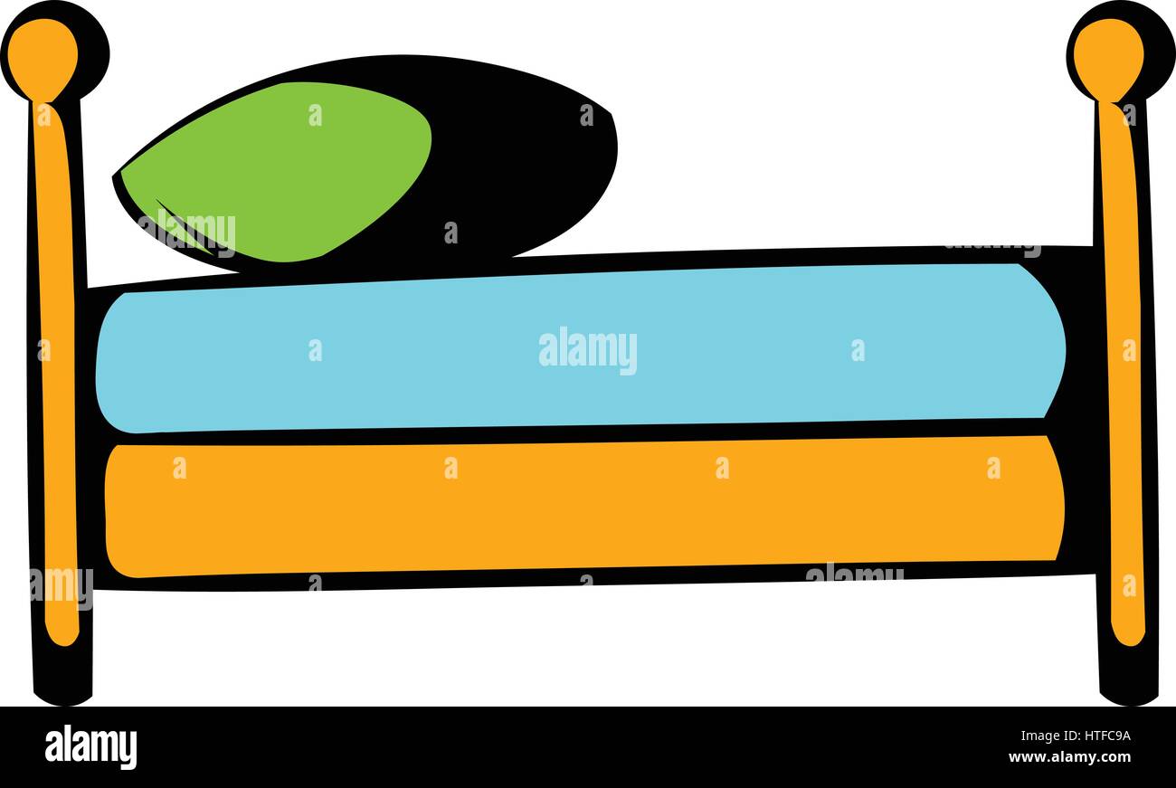 Single bed icon cartoon hi-res stock photography and images - Alamy