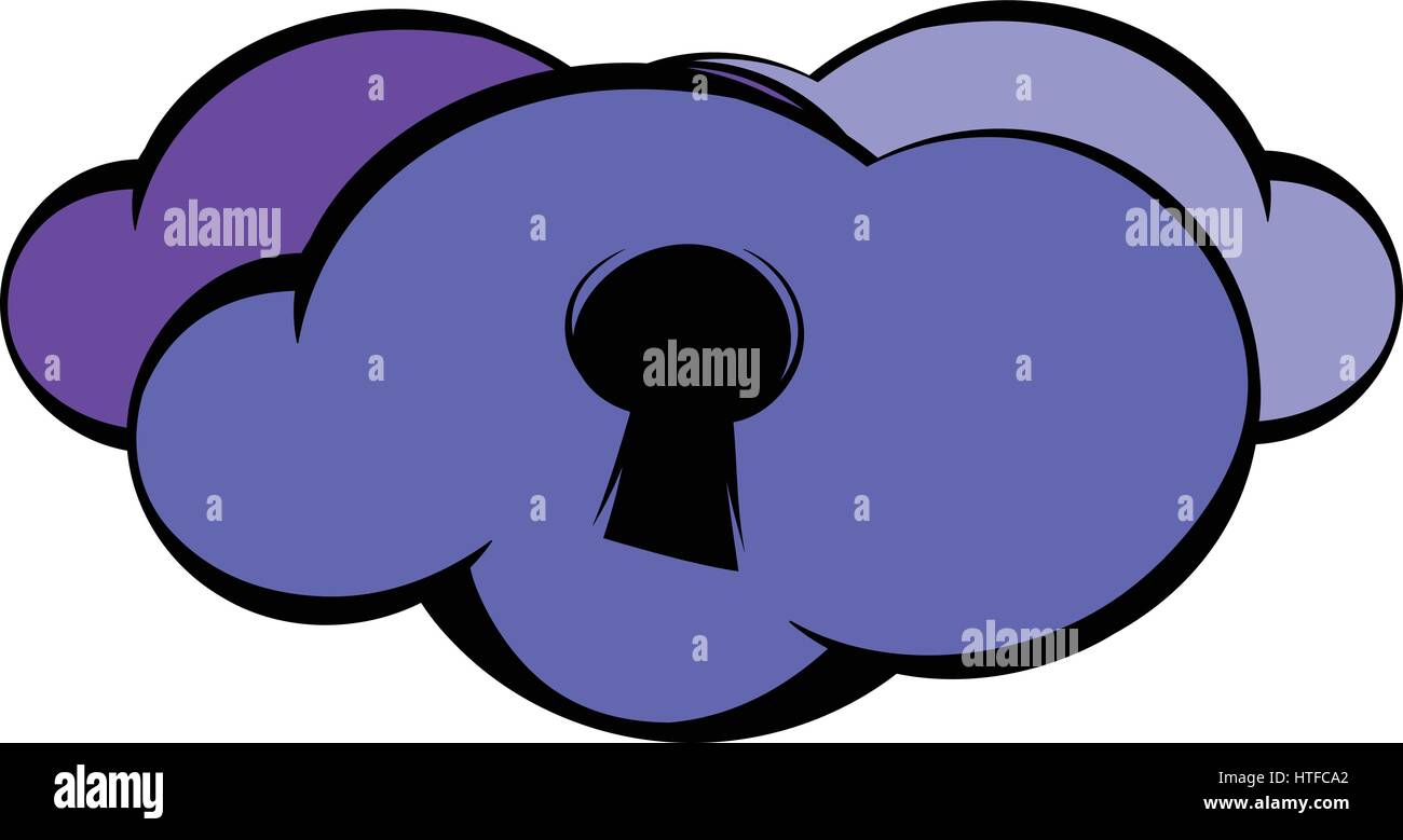 Cloud with keyhole icon, icon cartoon Stock Vector Image & Art - Alamy