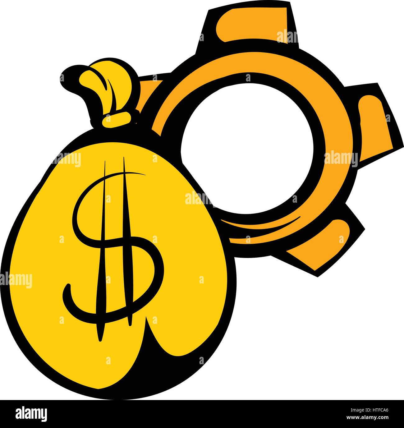 Textile sack icon cartoon Cut Out Stock Images & Pictures - Alamy