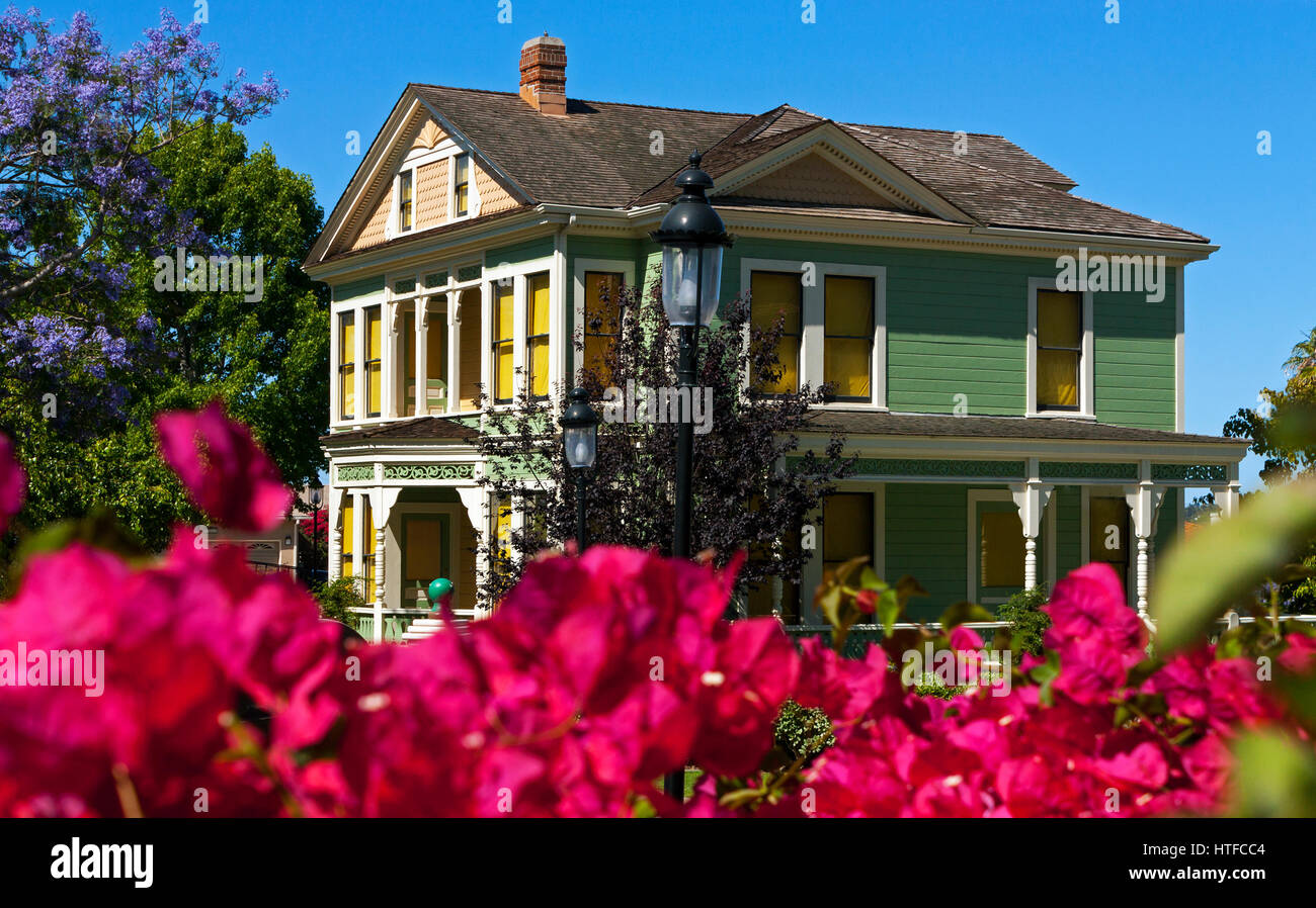 San Diego,CA,USA - MAY 14,2014:Historic house at Old Town Heritage Park ...