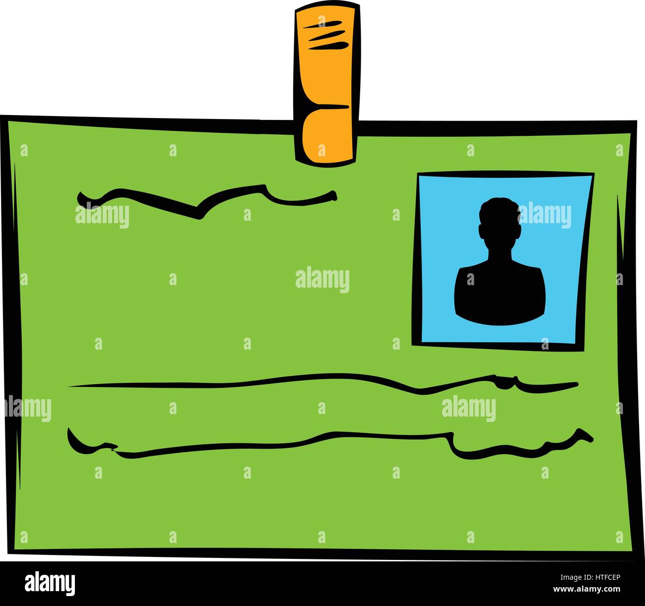 Identification card icon, icon cartoon Stock Vector Image & Art - Alamy