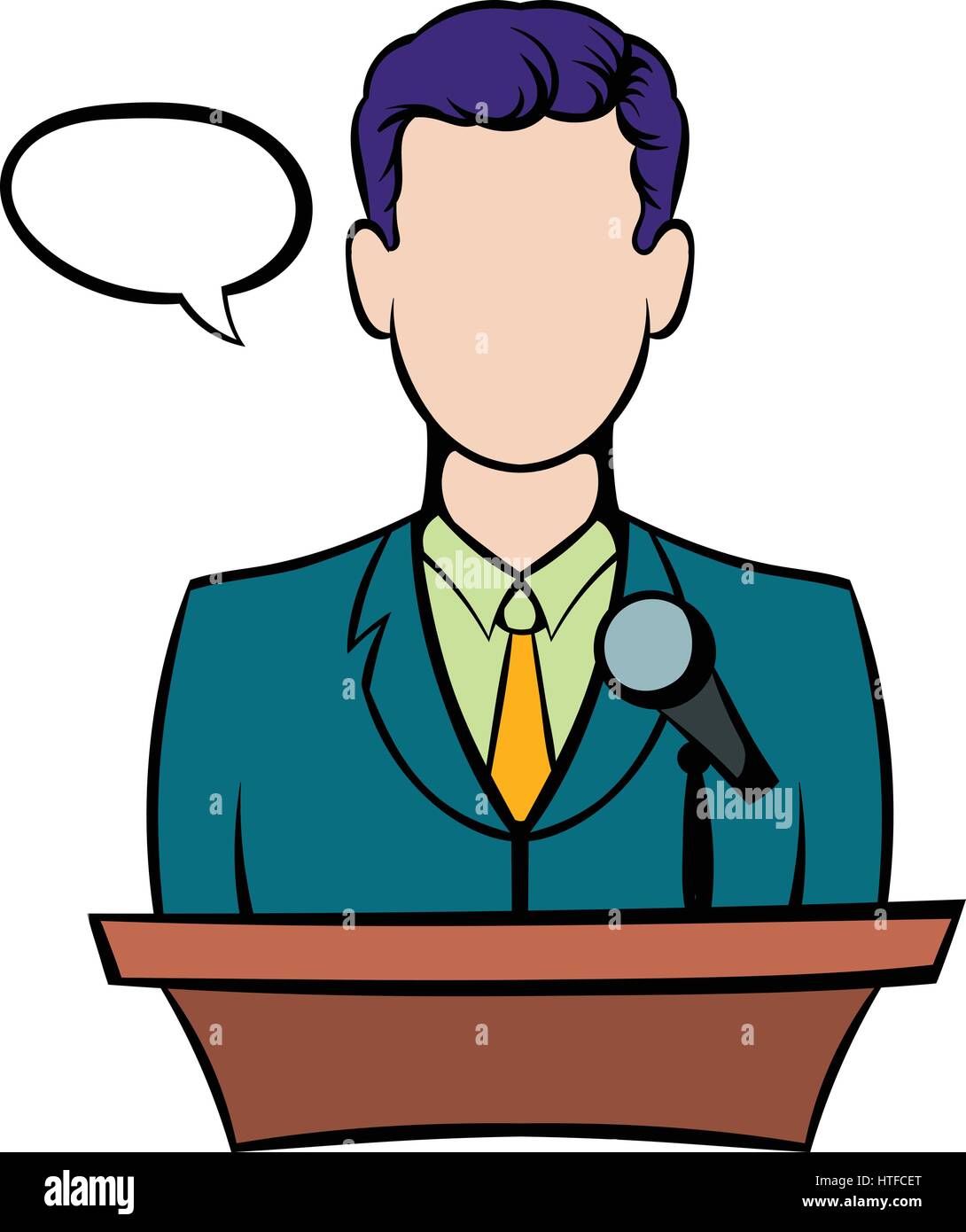 Speaker talk from tribune icon Stock Vector Images - Alamy