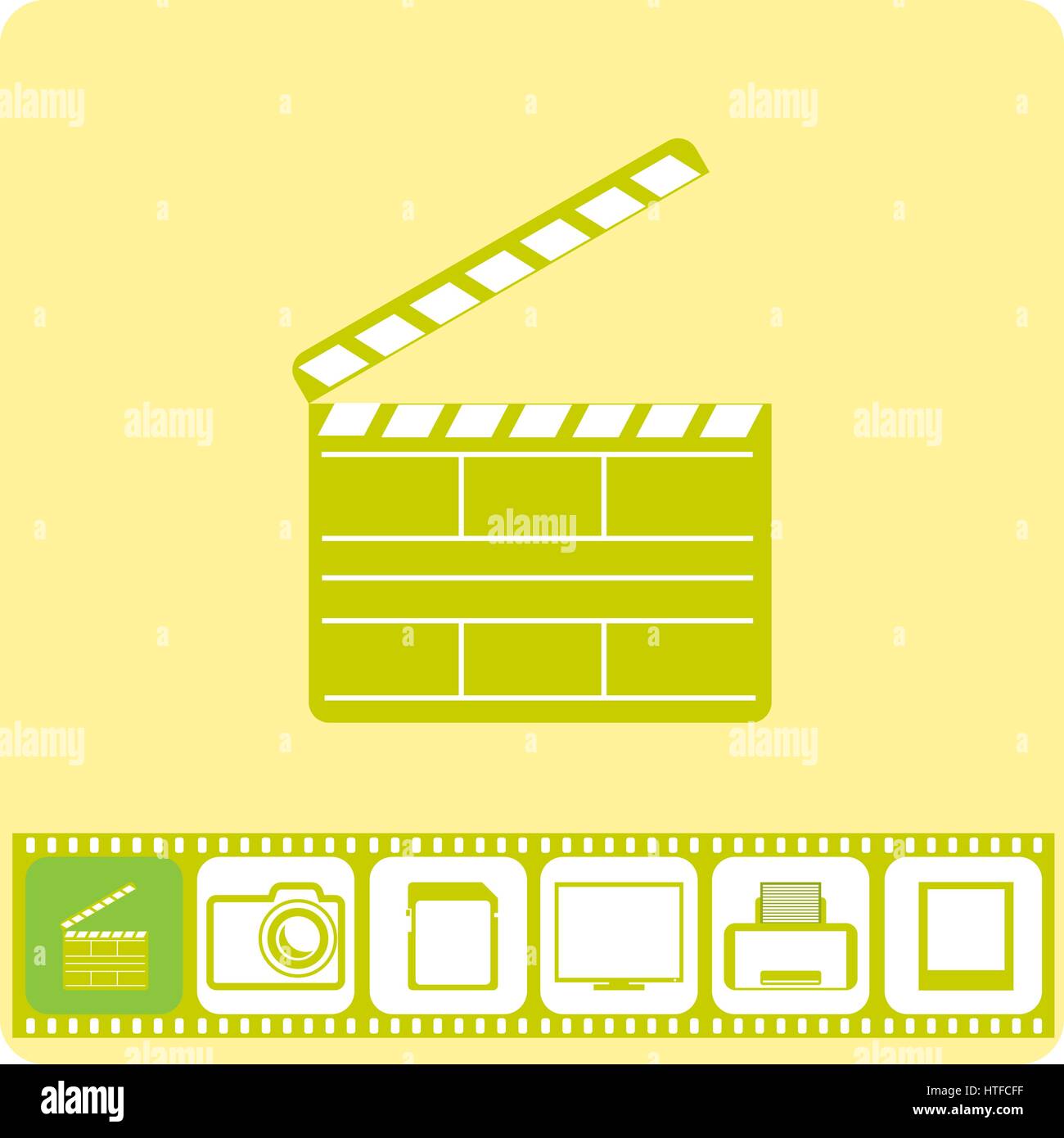 Vector illustration reveals full service photo studio, filming Stock ...