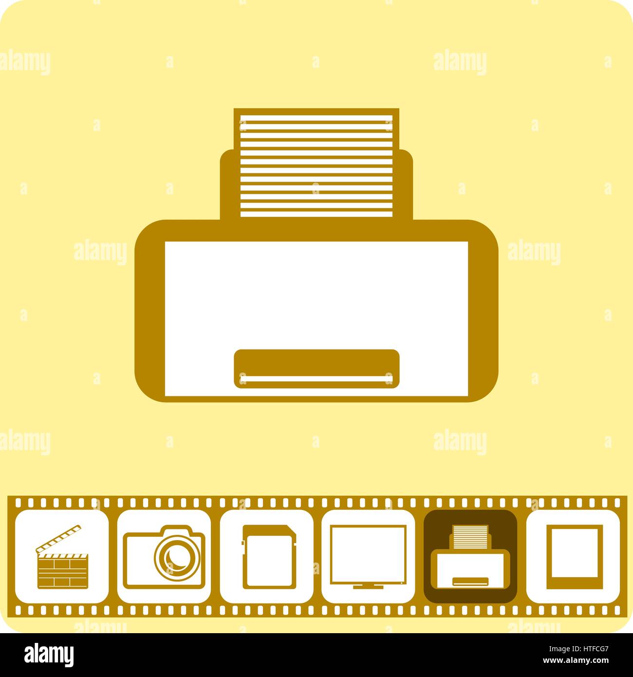 Vector illustration reveals full service photo studio, printing Stock ...