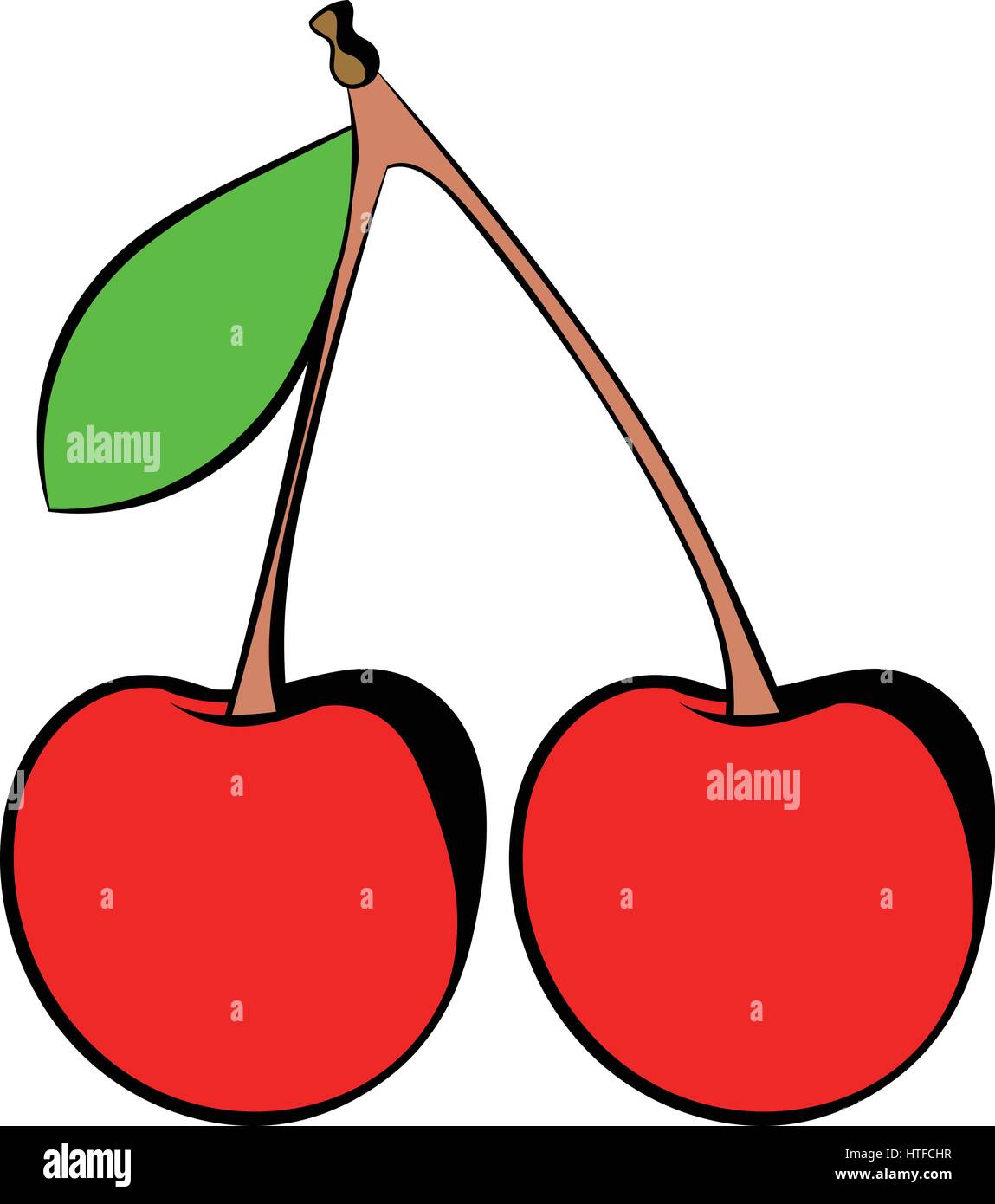 Red cherries close up Stock Vector Images - Alamy