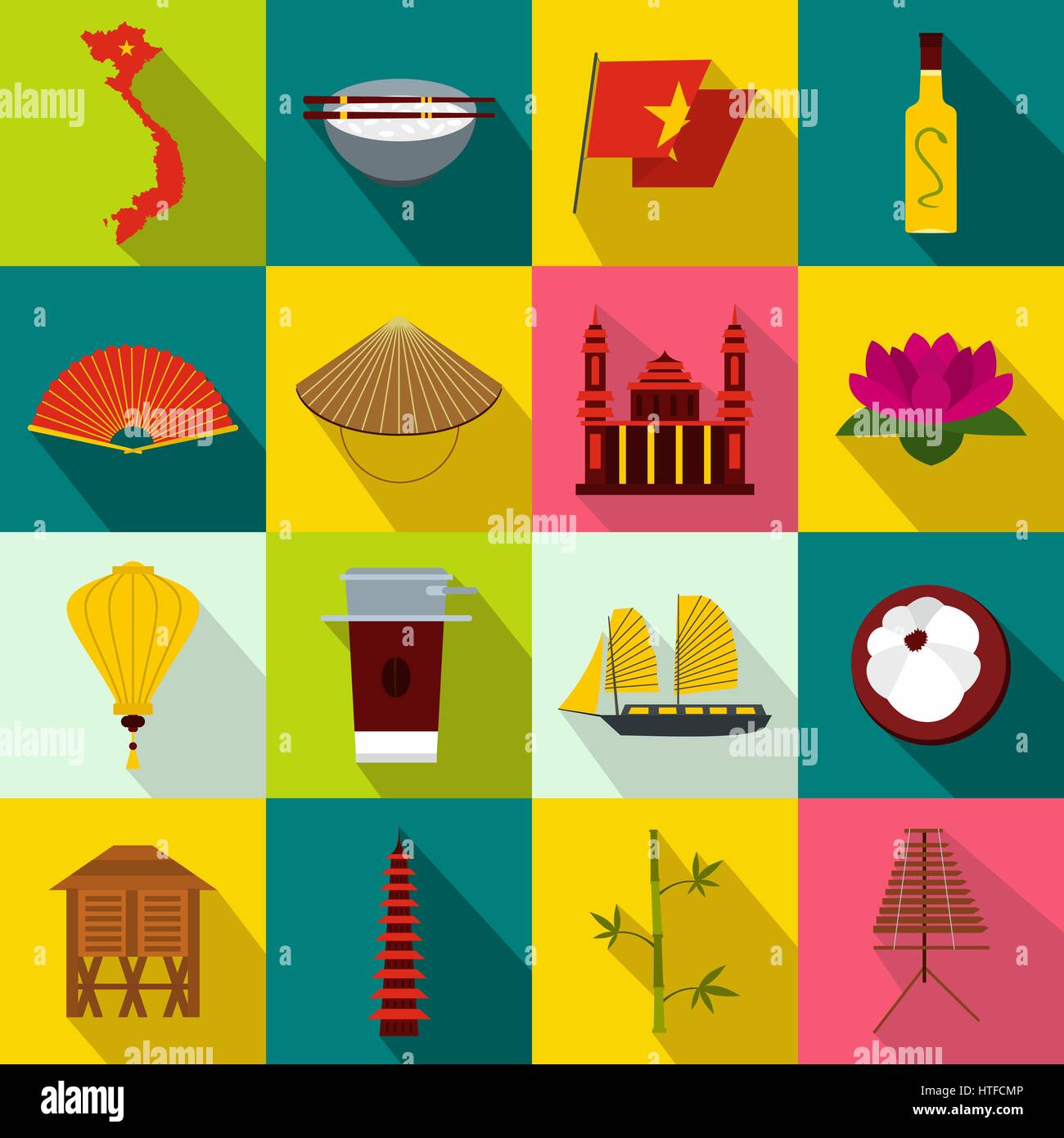 Vietnam icons set, flat style Stock Vector Image & Art - Alamy Vietnam icons set, flat style Stock Vector Image & Art - Alamy