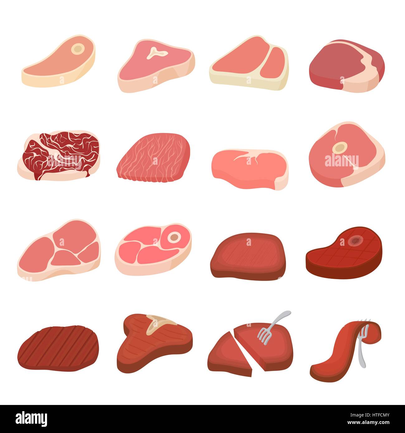 Steak icons set, cartoon style Stock Vector Image & Art - Alamy Steak icons set, cartoon style Stock Vector Image & Art - Alamy