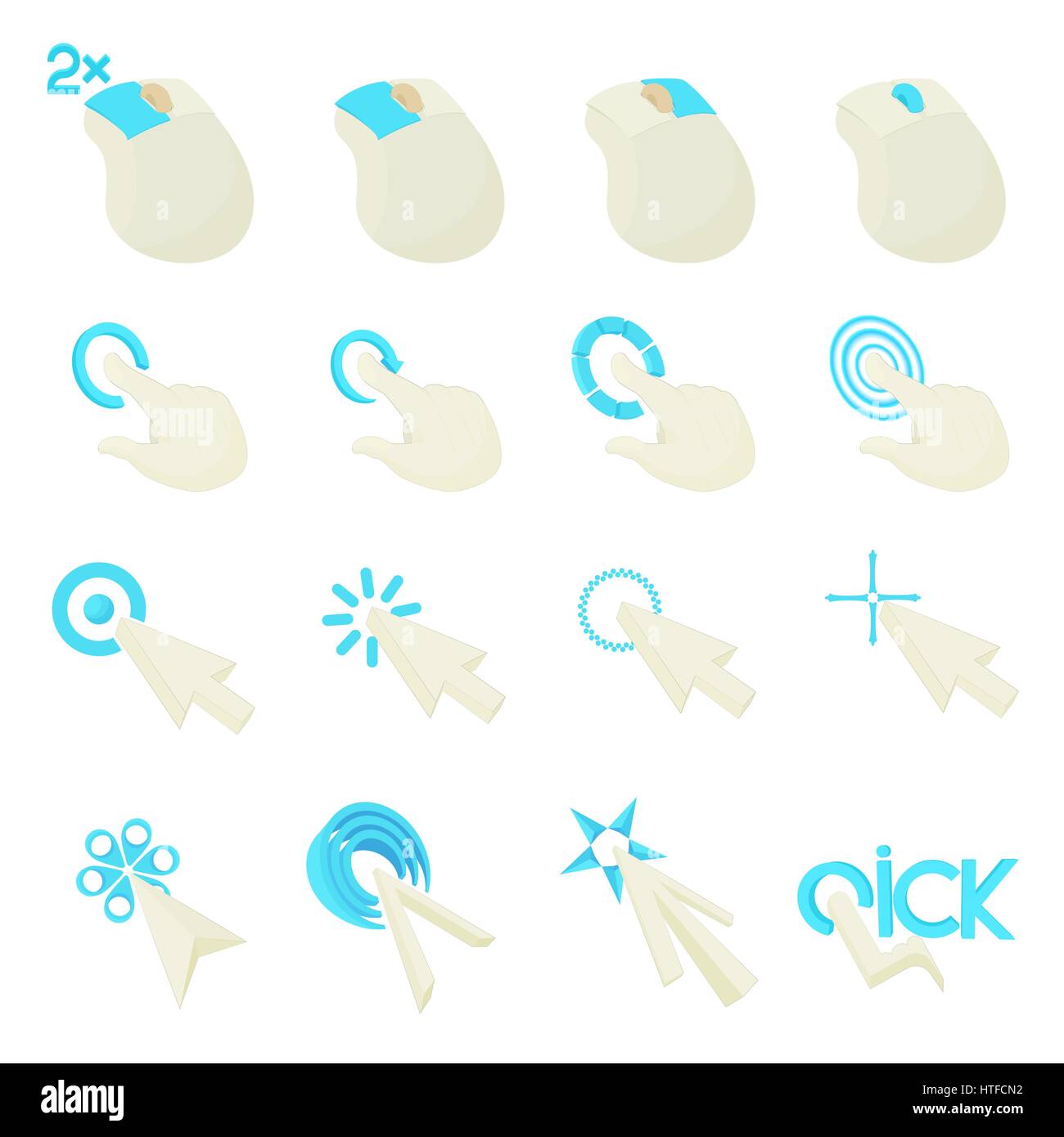 Mouse pointer icons set, cartoon style Stock Vector Image & Art - Alamy