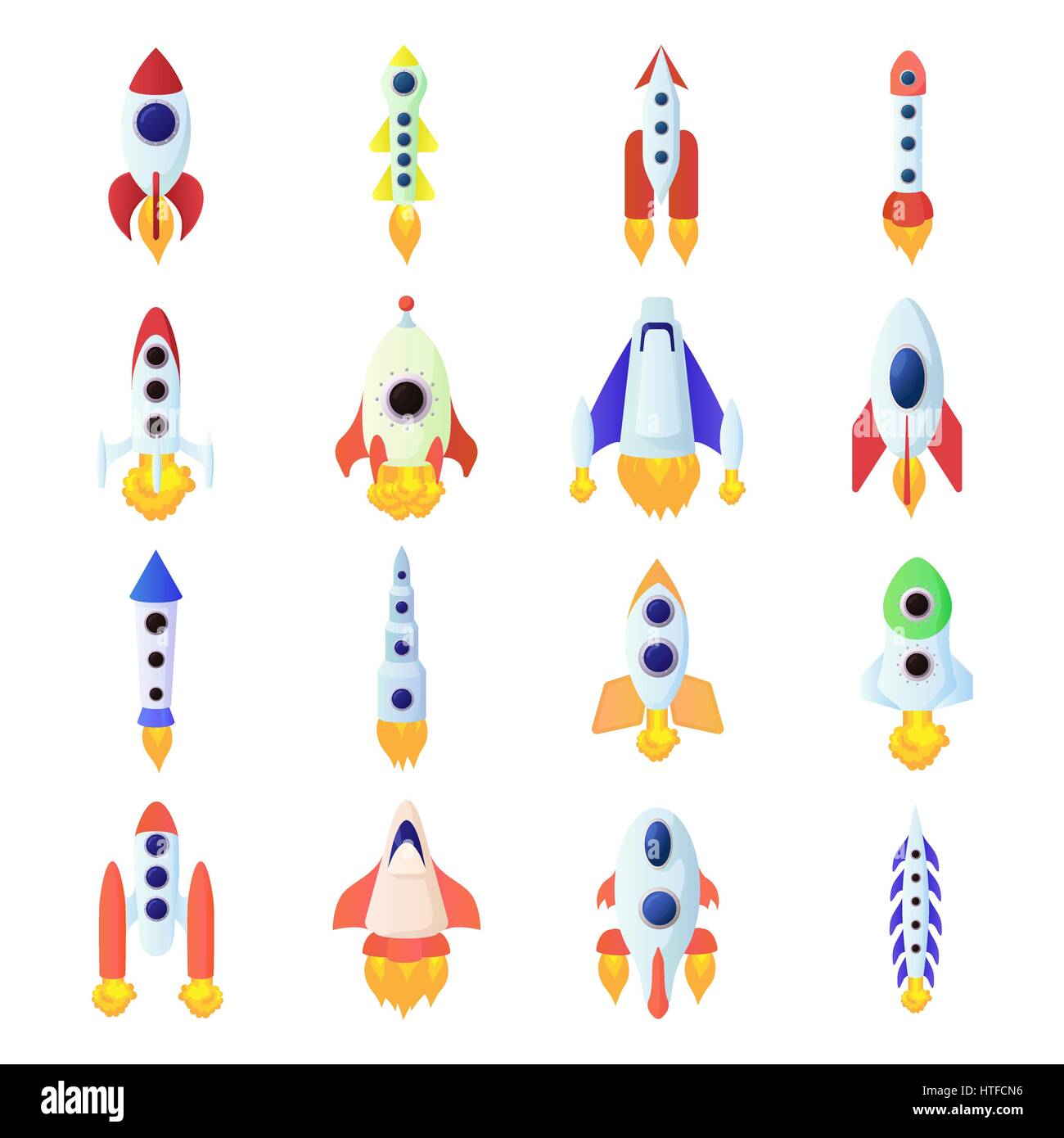 Startup icons set cartoon hi-res stock photography and images - Alamy