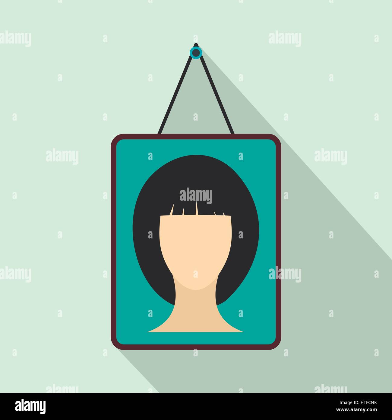 Female photo portrait icon, flat style Stock Vector Image & Art - Alamy
