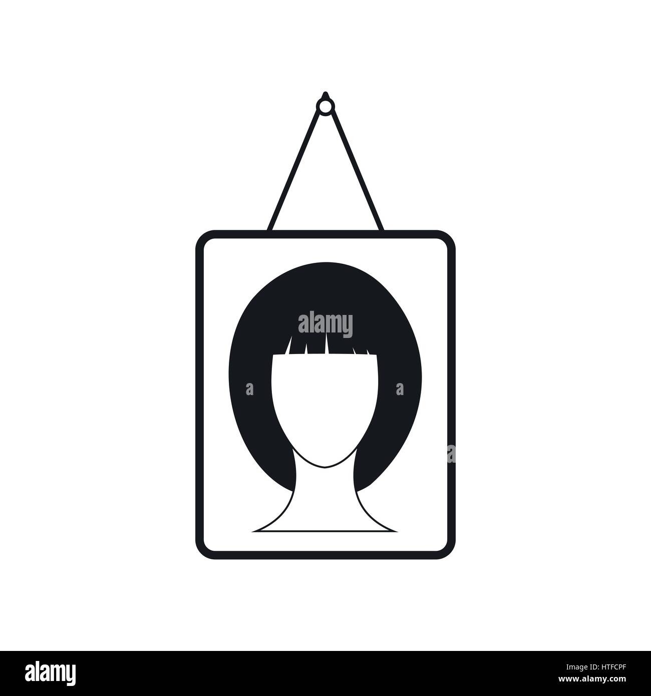 Female photo portrait icon, simple style Stock Vector Image & Art - Alamy