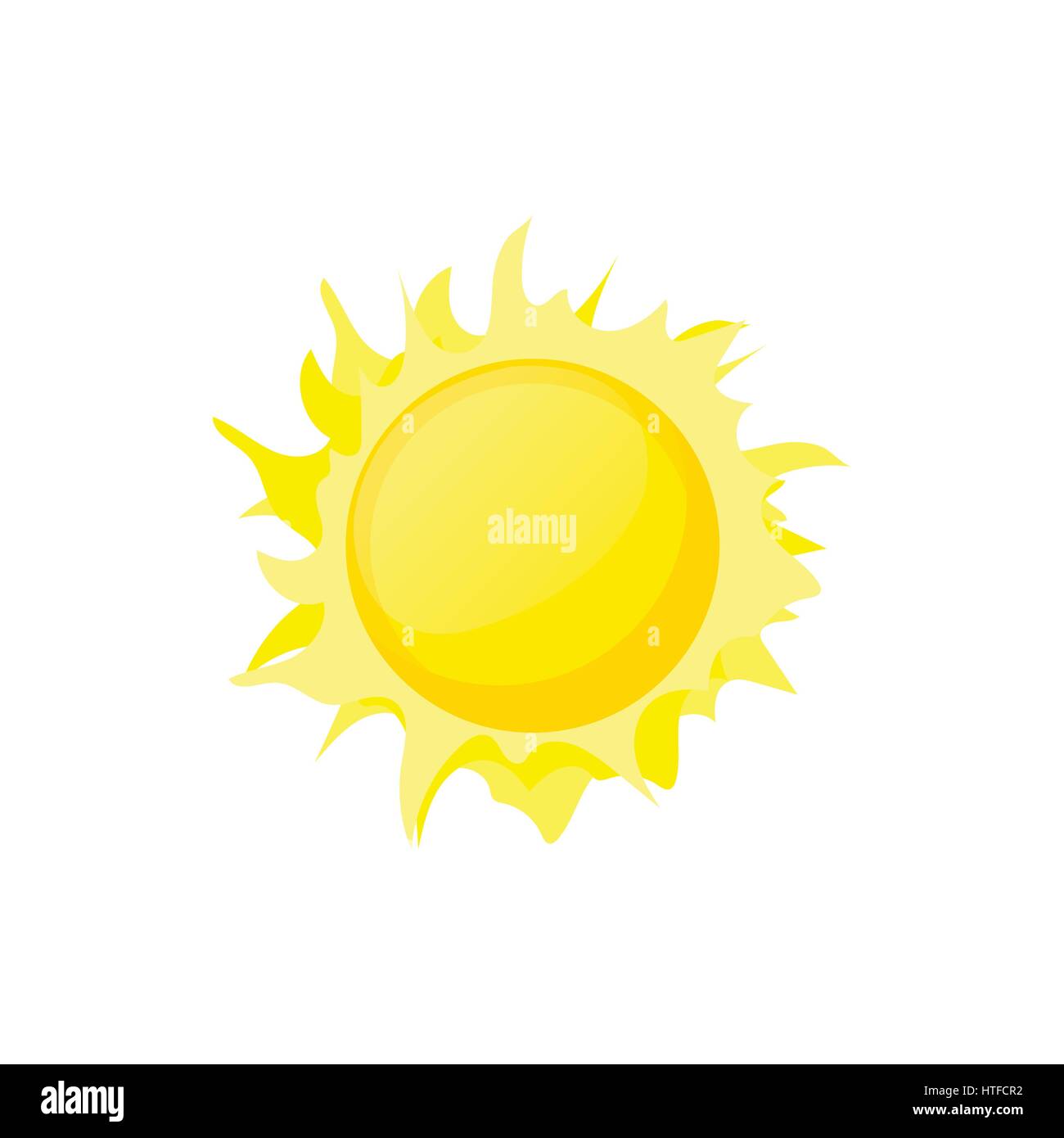 Sun icon in cartoon style Stock Vector Image & Art - Alamy