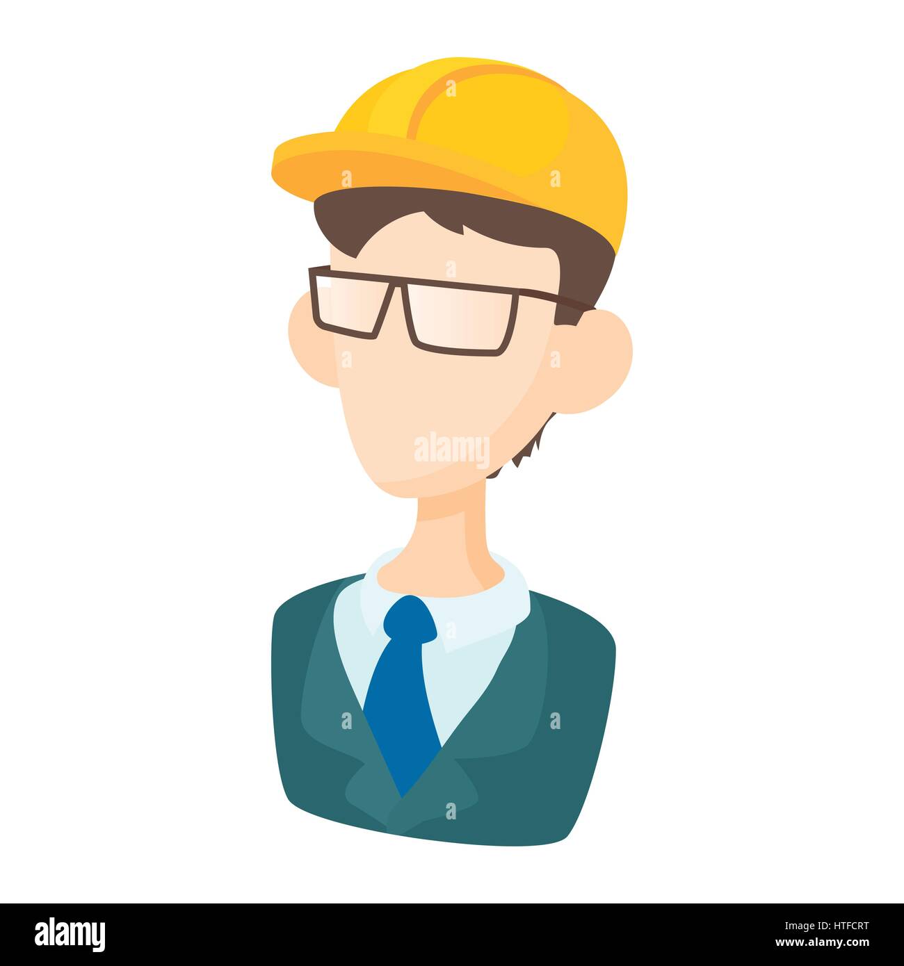 Builder icon in cartoon style Stock Vector Image & Art - Alamy