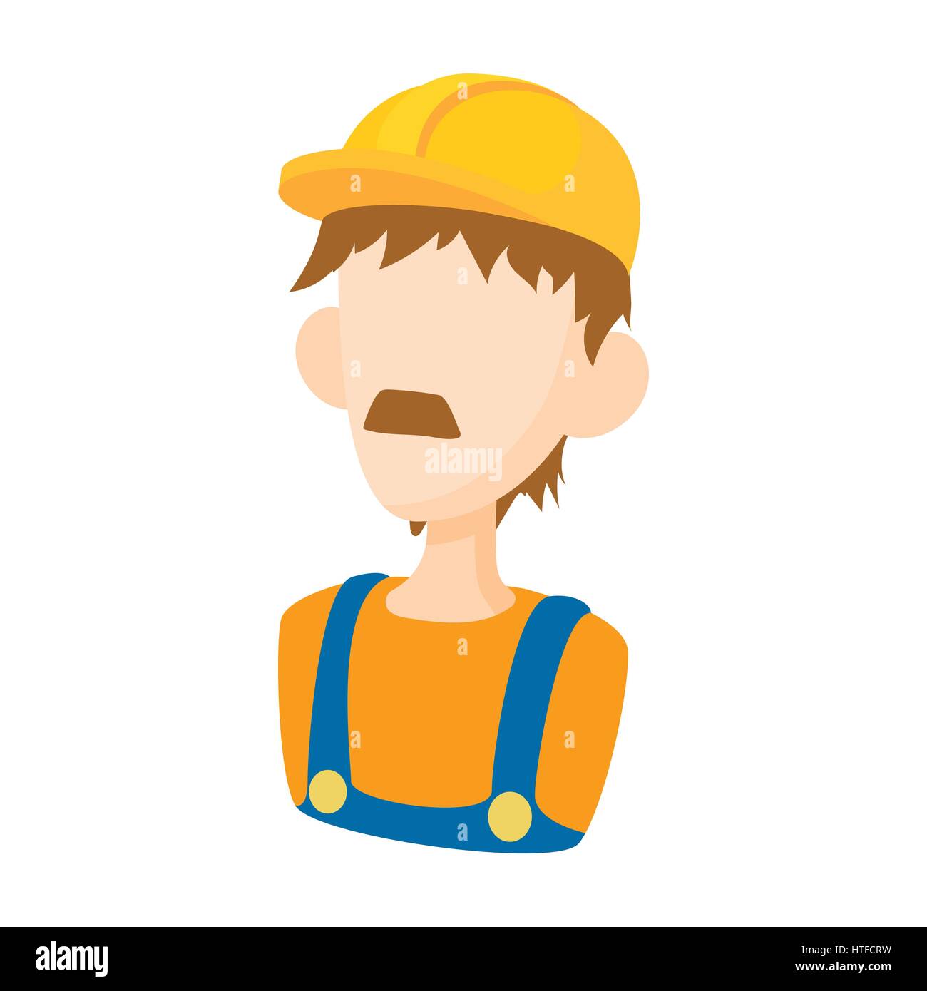 Builder icon in cartoon style Stock Vector Image & Art - Alamy