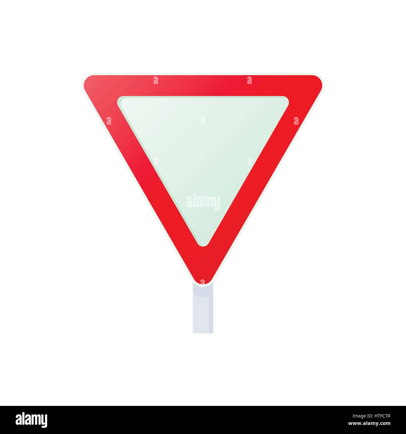 Yield triangular road sign icon, cartoon style Stock Vector Image & Art ...