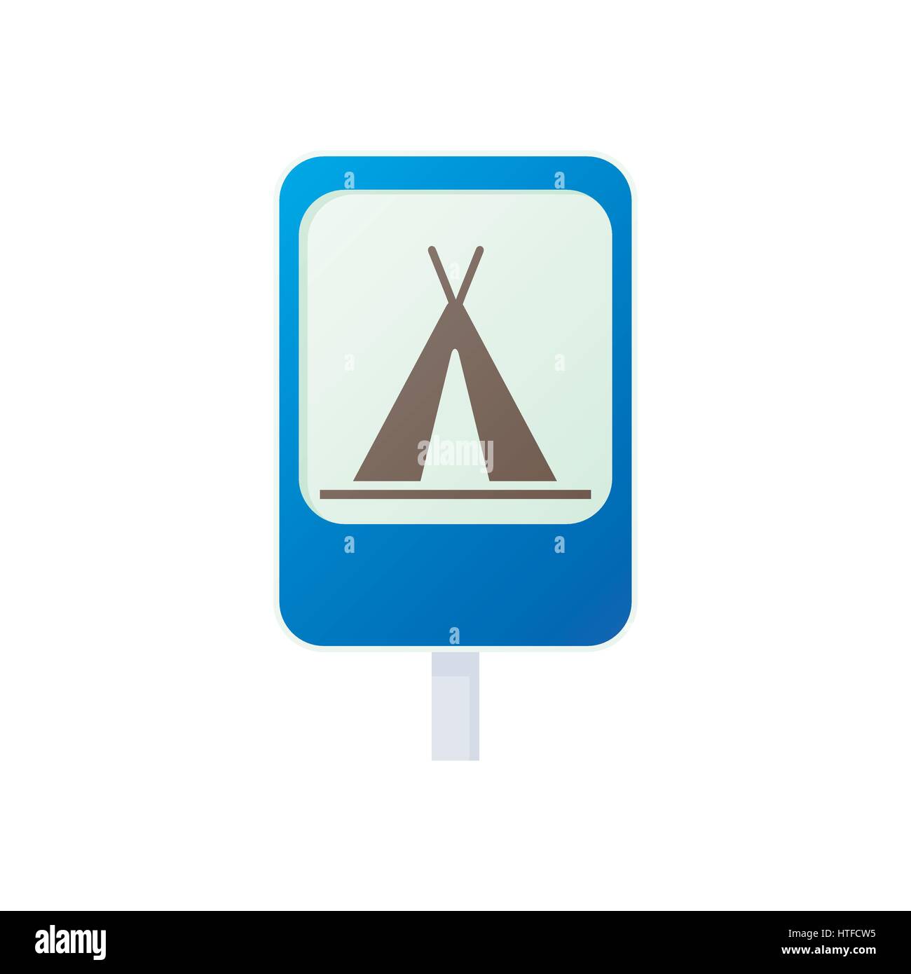 Camping cartoon icon circle hi-res stock photography and images - Alamy