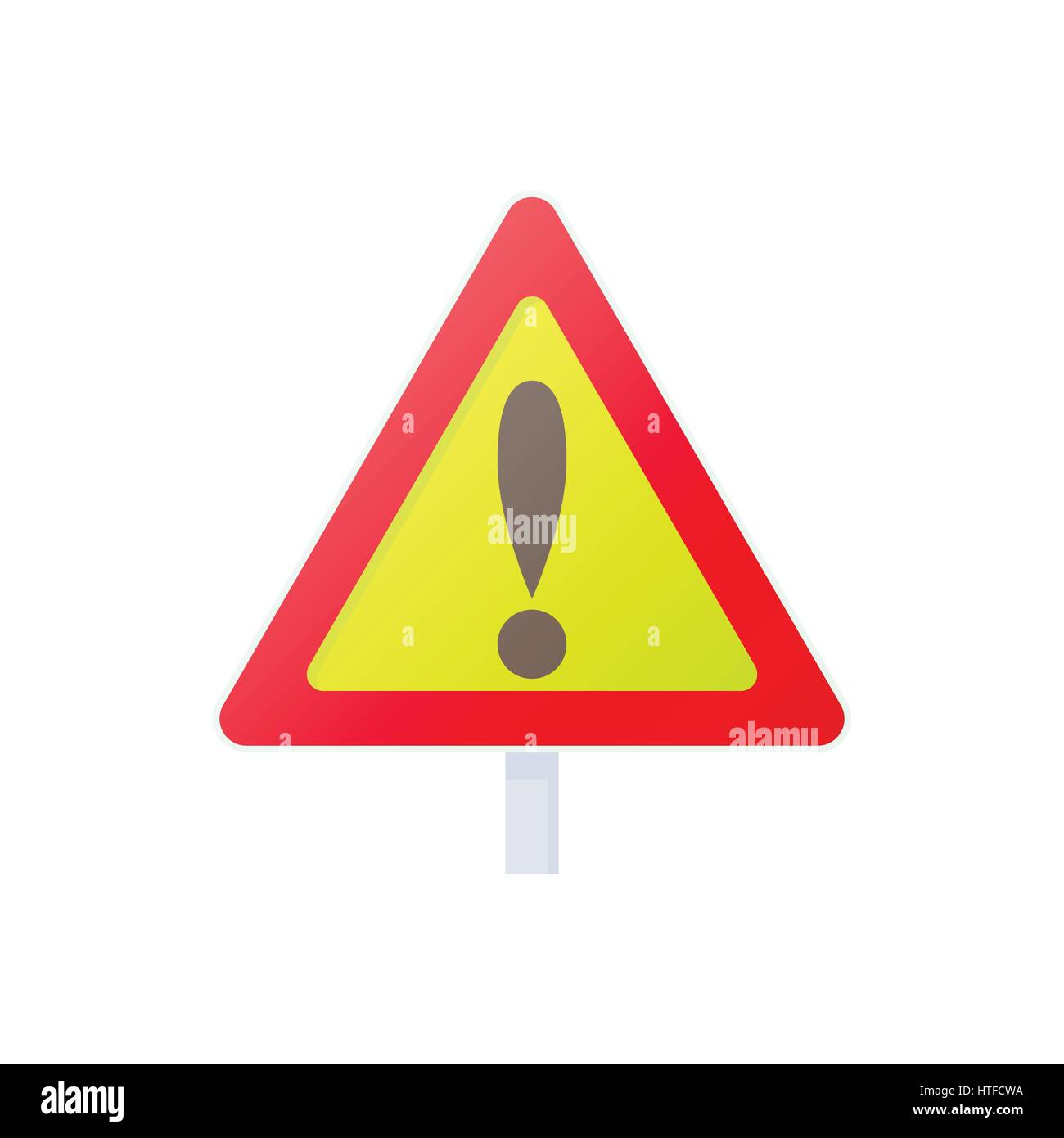 Warning sign icon, cartoon style Stock Vector Image & Art - Alamy