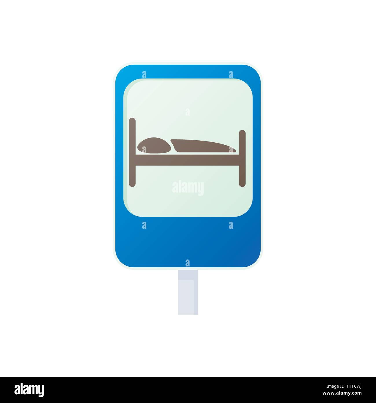 Bed traffic sign icon, cartoon style Stock Vector Image & Art - Alamy