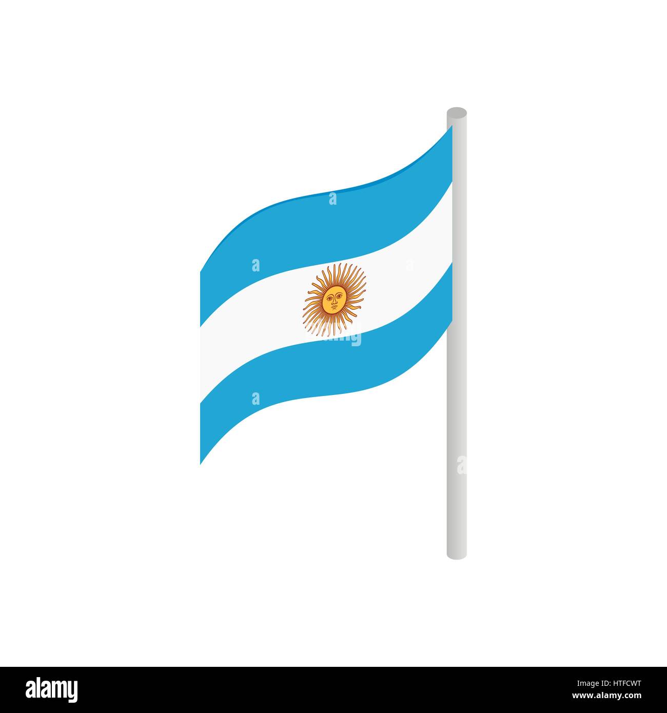Flag of Argentina icon, isometric 3d style Stock Vector Image & Art - Alamy