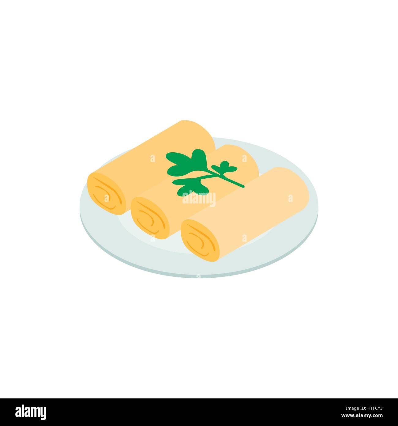 Lunch spring roll icon Stock Vector Images - Alamy