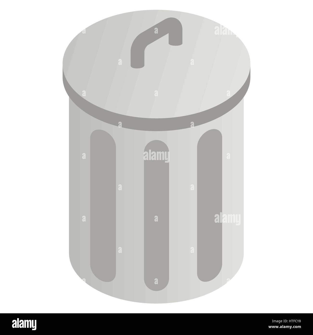 Grey trash can icon, isometric 3d style Stock Vector Image & Art - Alamy