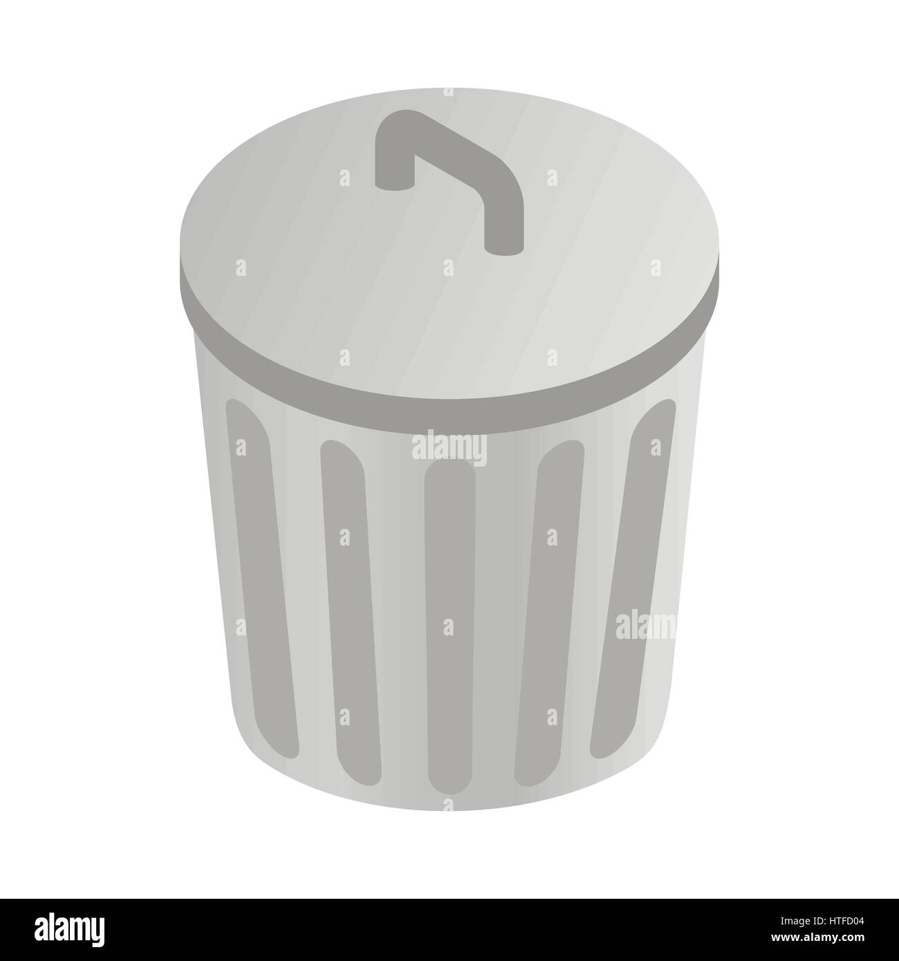 Grey trash can icon, isometric 3d style Stock Vector Image & Art - Alamy