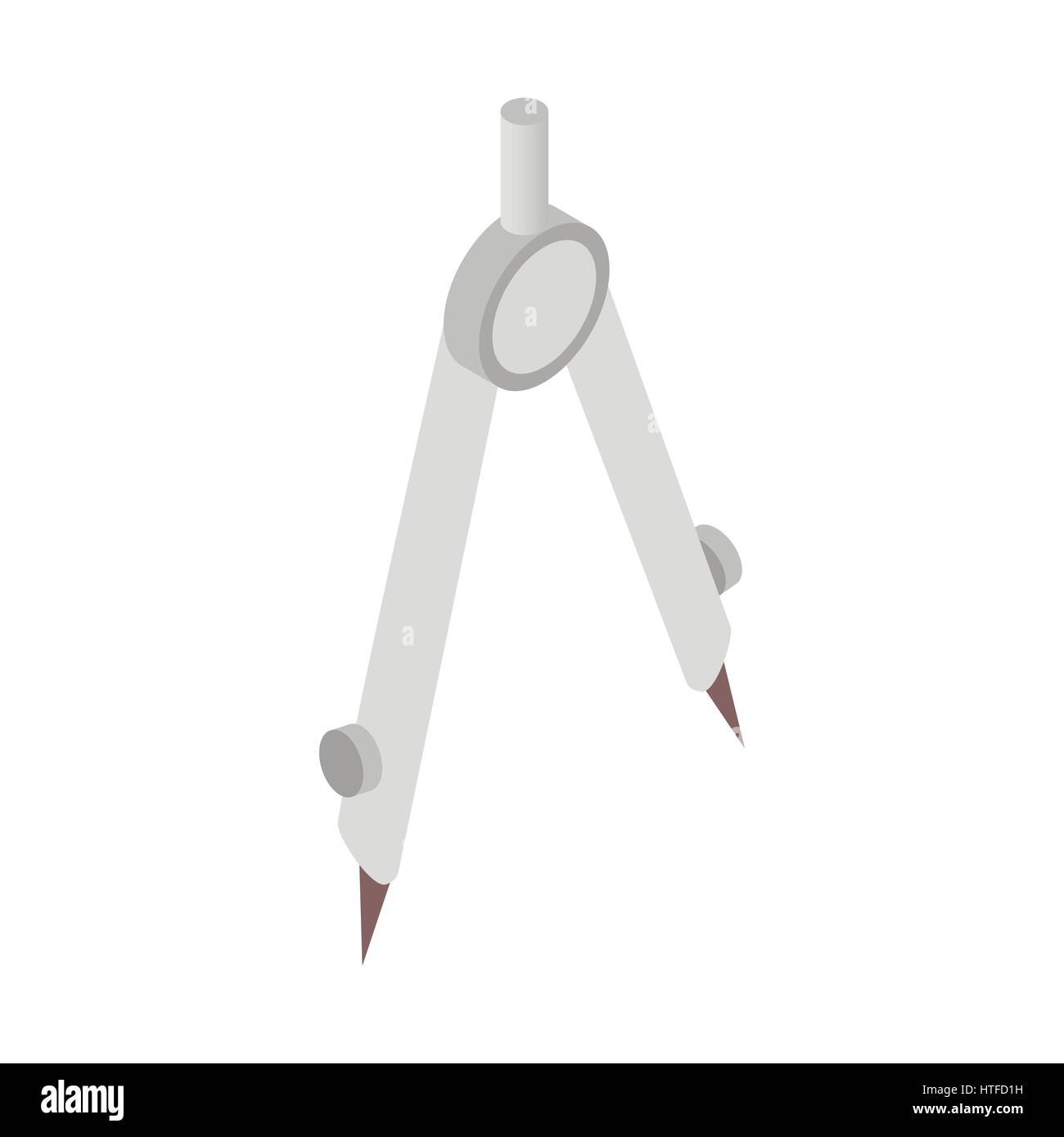 Compass tool icon in isometric 3d style Stock Vector Image & Art - Alamy