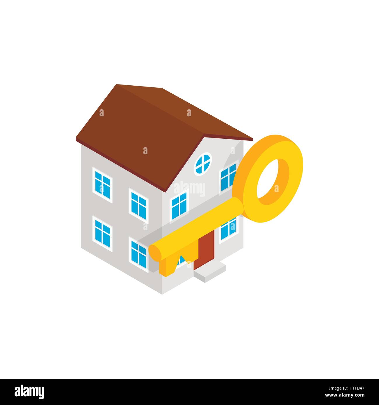 House and key icon, isometric 3d style Stock Vector Image & Art - Alamy