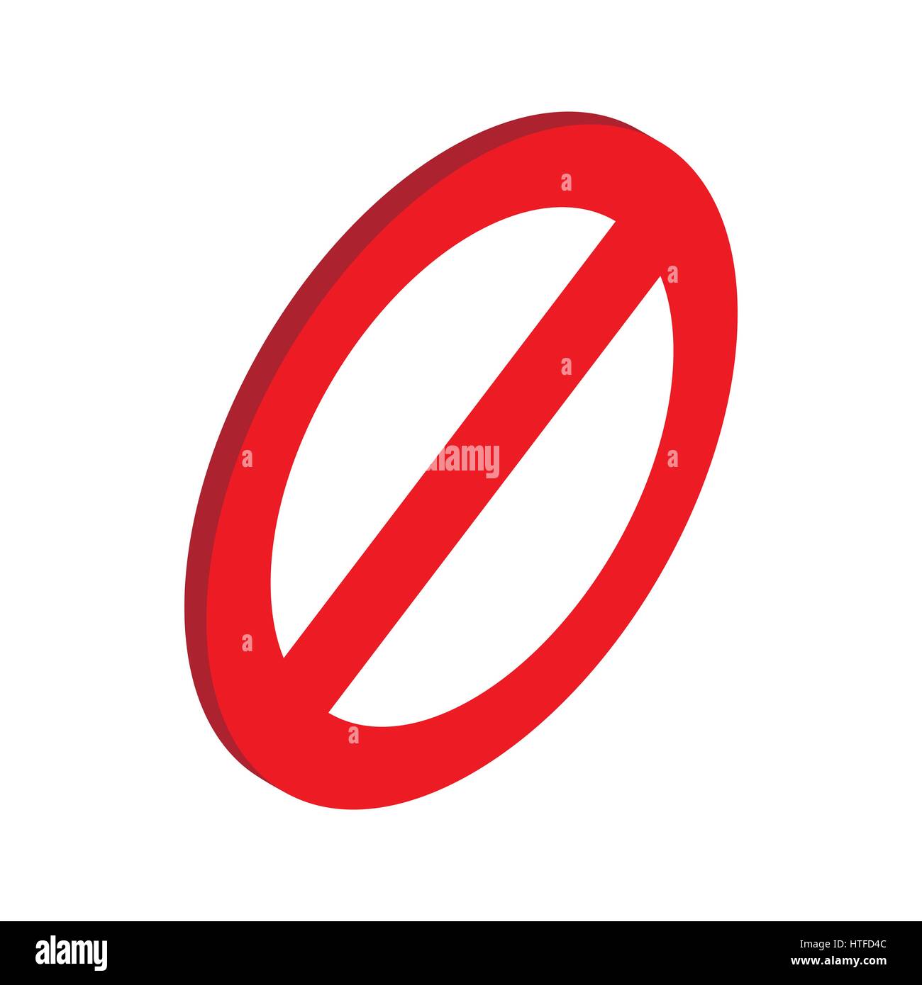 Prohibition sign icon, isometric 3d style Stock Vector Image & Art - Alamy