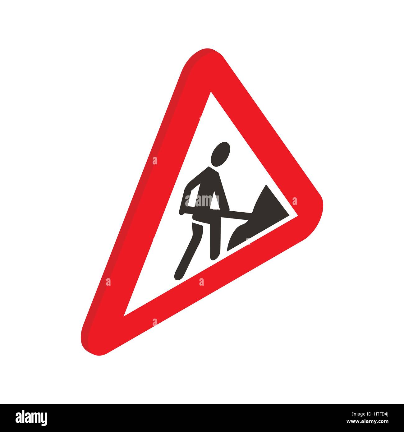 Road cone isometric icon Cut Out Stock Images & Pictures - Alamy