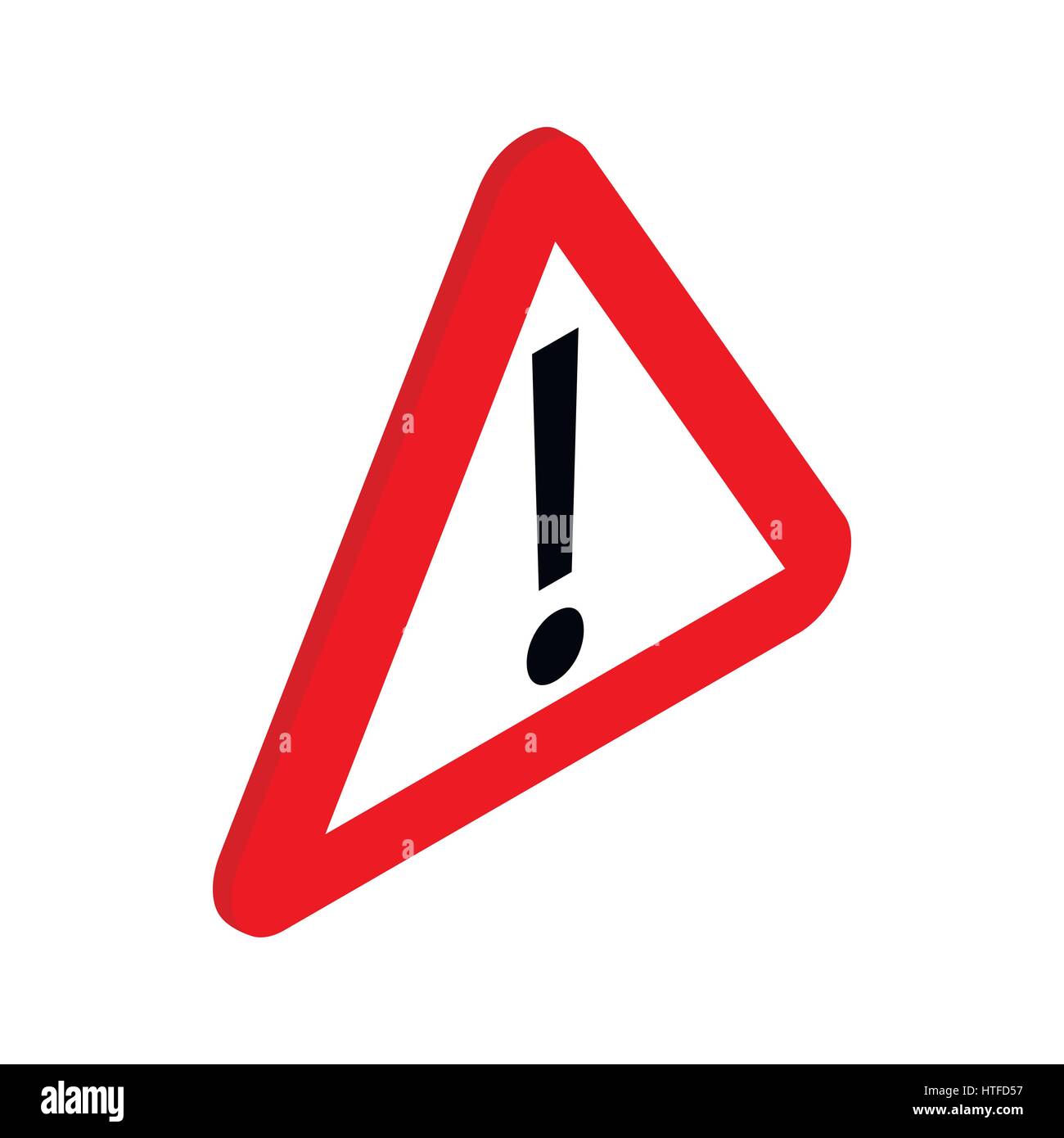 Warning sign icon, isometric 3d style Stock Vector Image & Art - Alamy