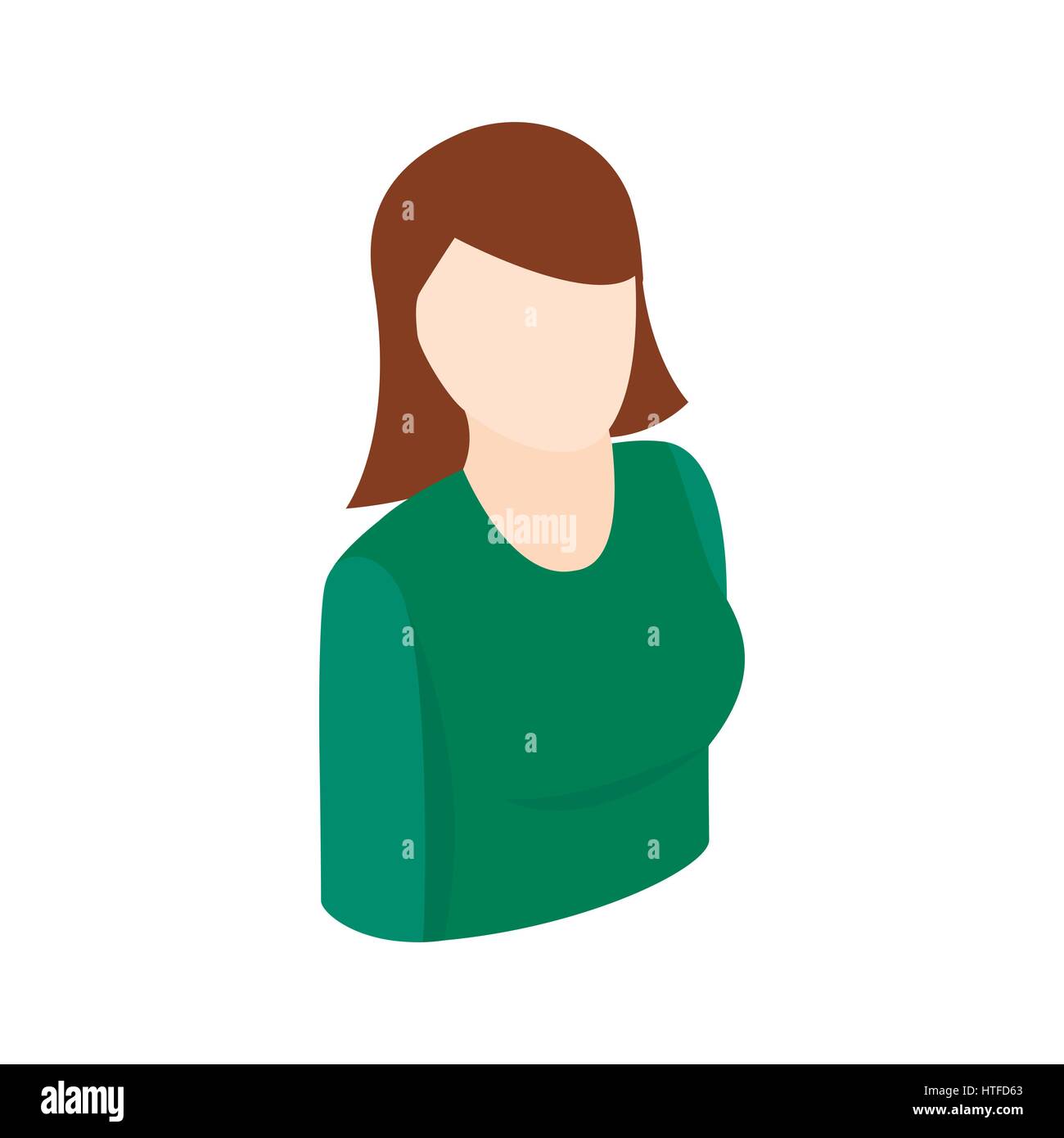 Woman icon, isometric 3d style Stock Vector Image & Art - Alamy