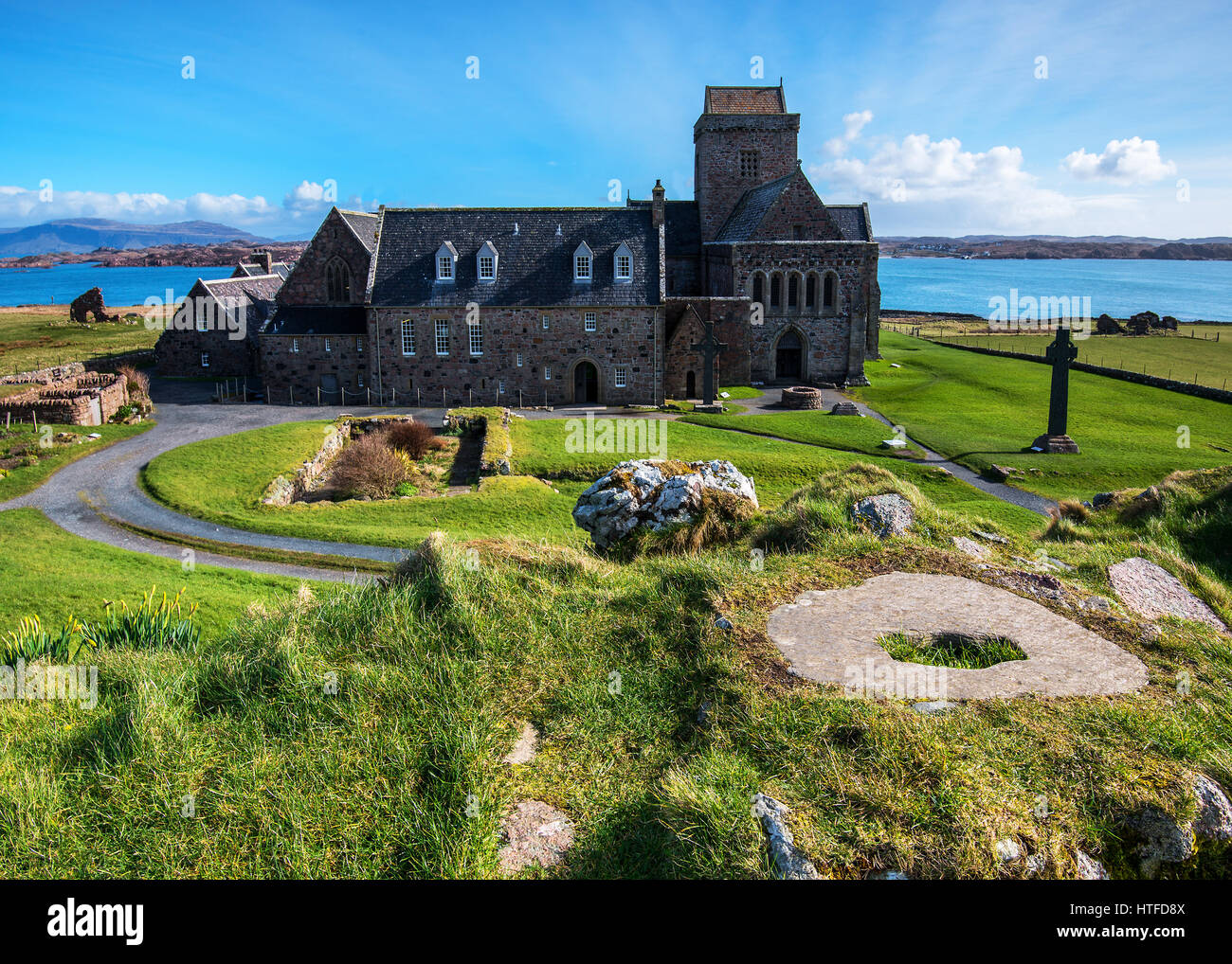 Iona Abbey burial place for kings on the isle of Iona western Scotland ...