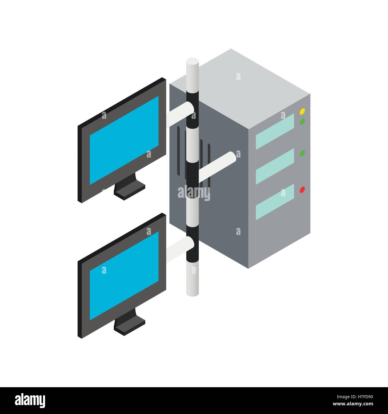 Computer network icon, isometric 3d style Stock Vector Image & Art - Alamy