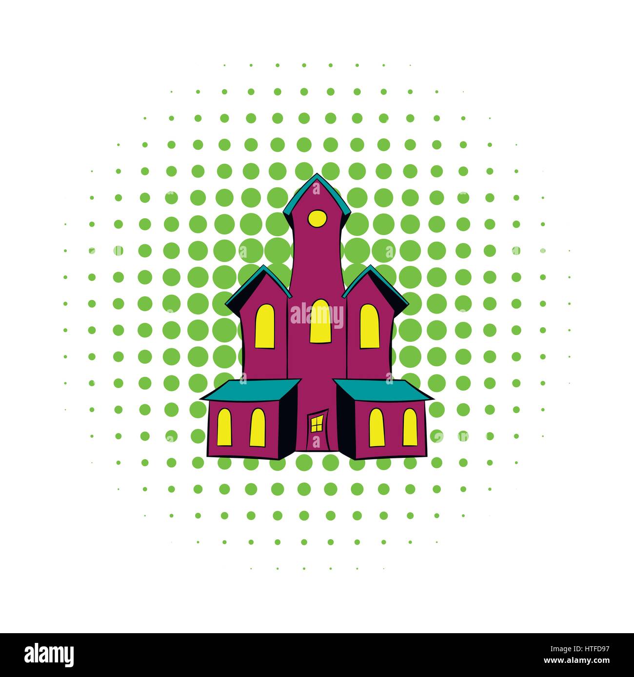 Castle moon night in Cut Out Stock Images & Pictures - Alamy