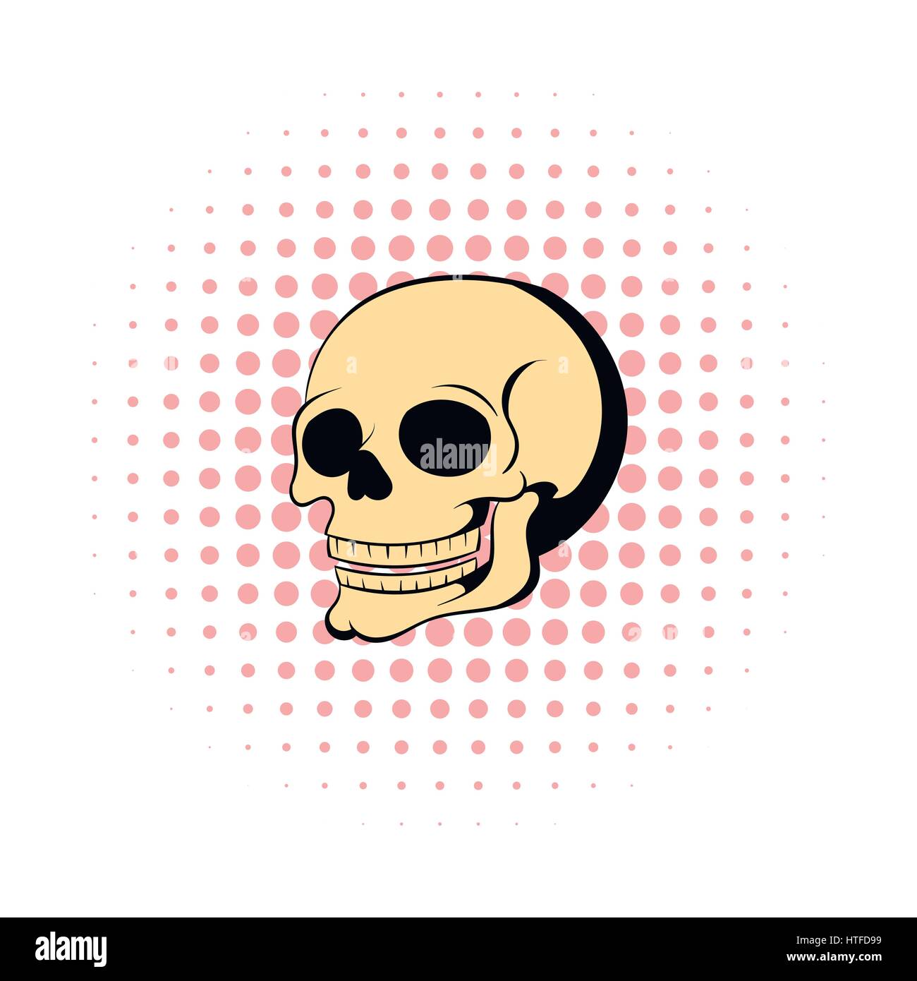 Human skull icon, comics style Stock Vector Image & Art - Alamy