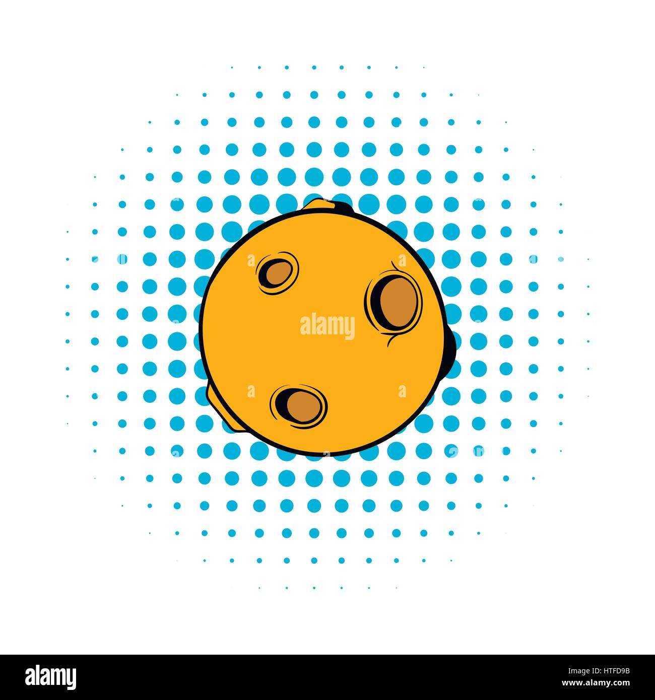 Full moon icon, comics style Stock Vector Image & Art - Alamy