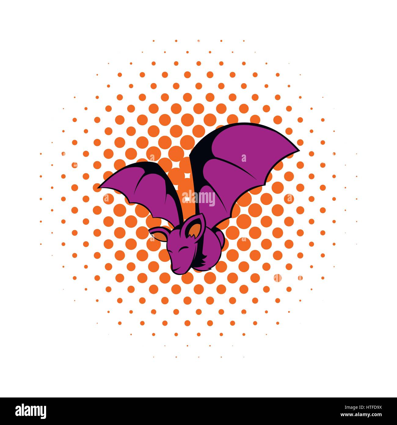 Bat icon in comics style Stock Vector Image & Art - Alamy