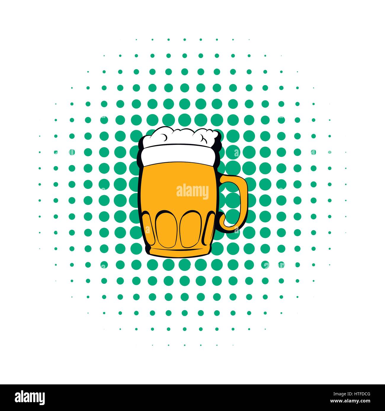 Mug of beer icon, comics style Stock Vector Image & Art - Alamy