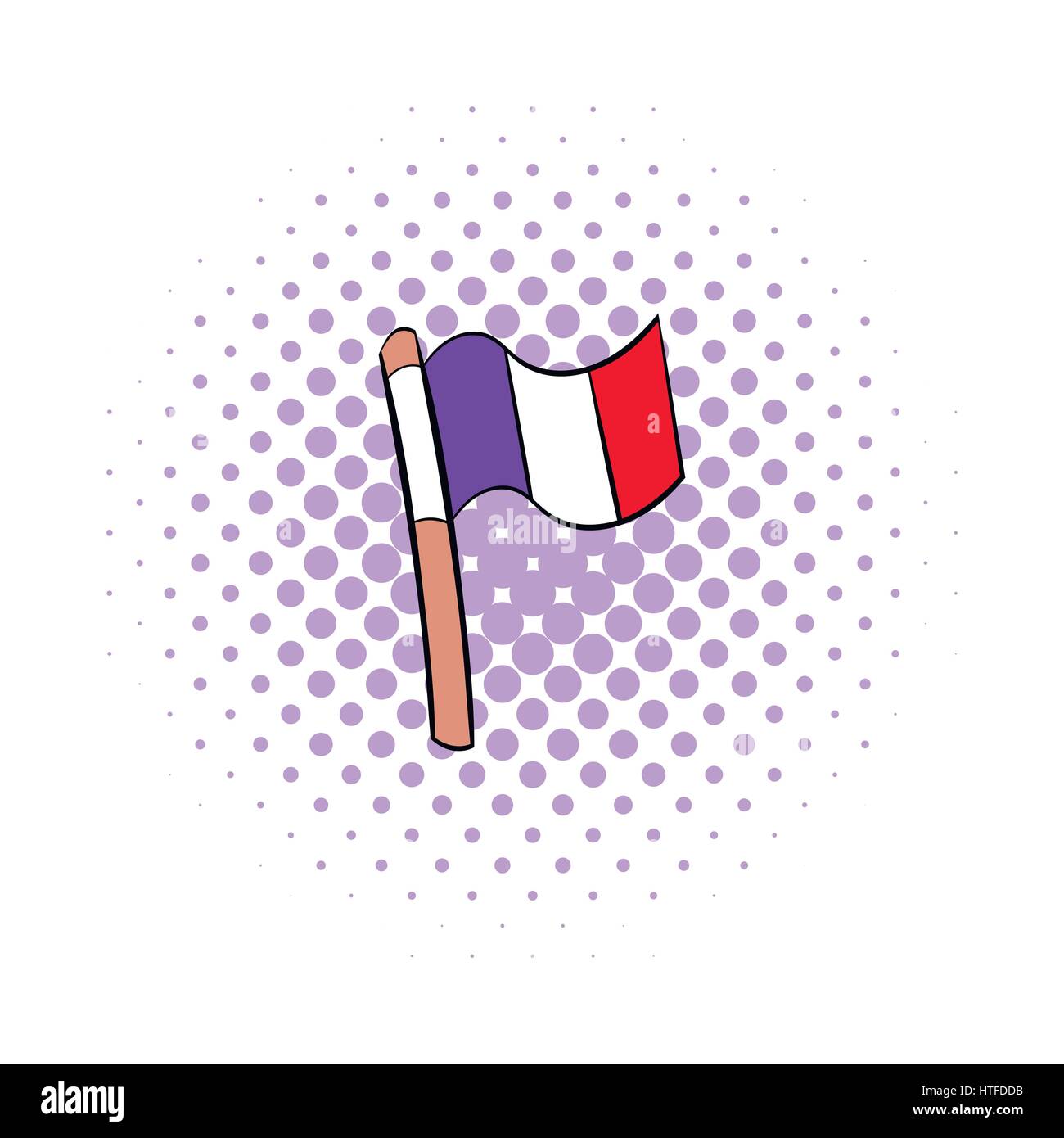 Flag of France icon in comics style Stock Vector Image & Art - Alamy