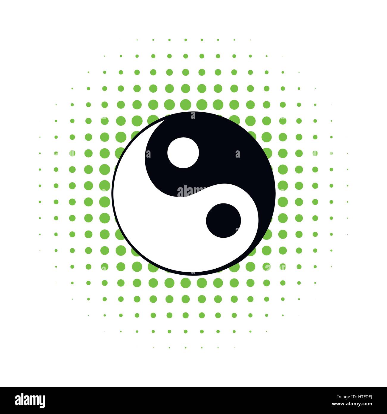 Ying yang icon, comics style Stock Vector Image & Art - Alamy