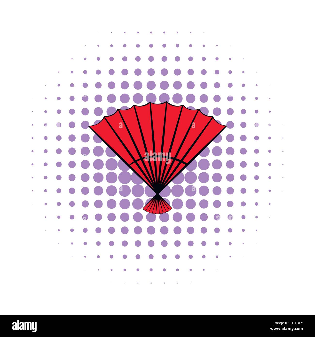 Red open hand fan icon, comics style Stock Vector Image & Art - Alamy