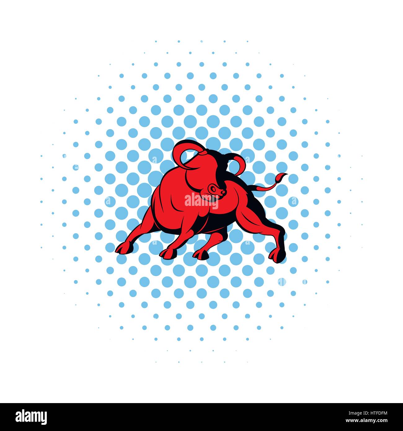 Bull icon in comics style Stock Vector Image & Art - Alamy