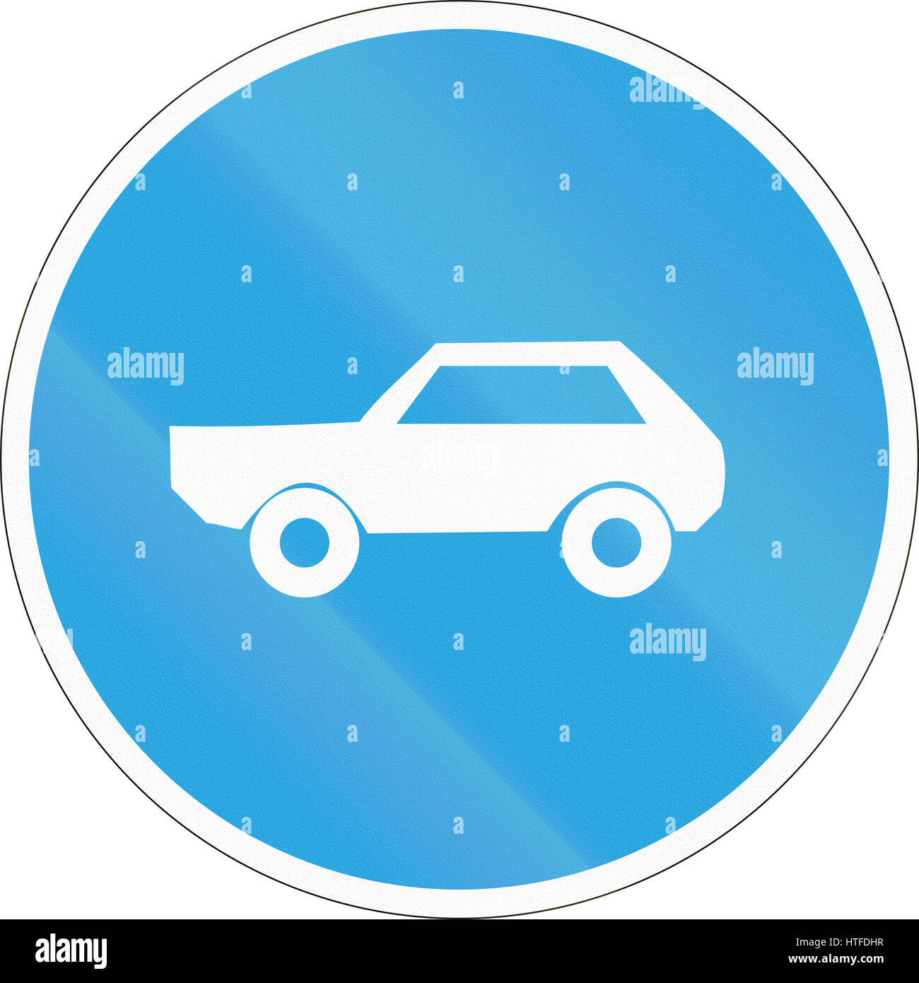 Belarusian road sign - Road for cars Stock Photo - Alamy