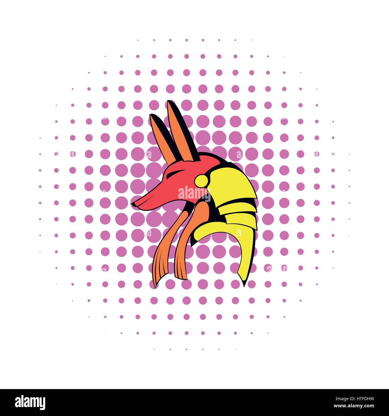 Anubis head icon in comics style Stock Vector Image & Art - Alamy