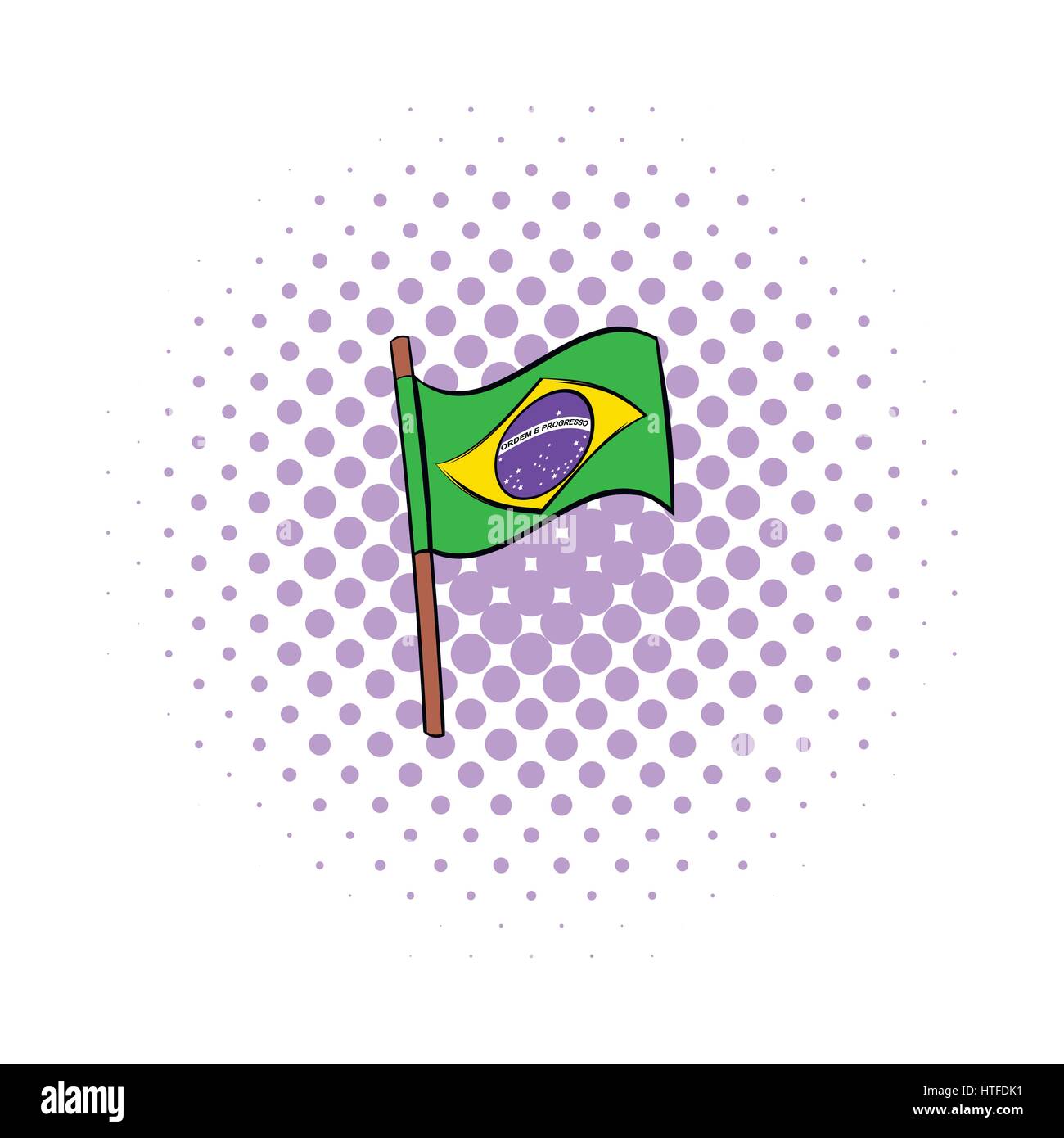 Brazil flag icon, comics style Stock Vector Image & Art - Alamy